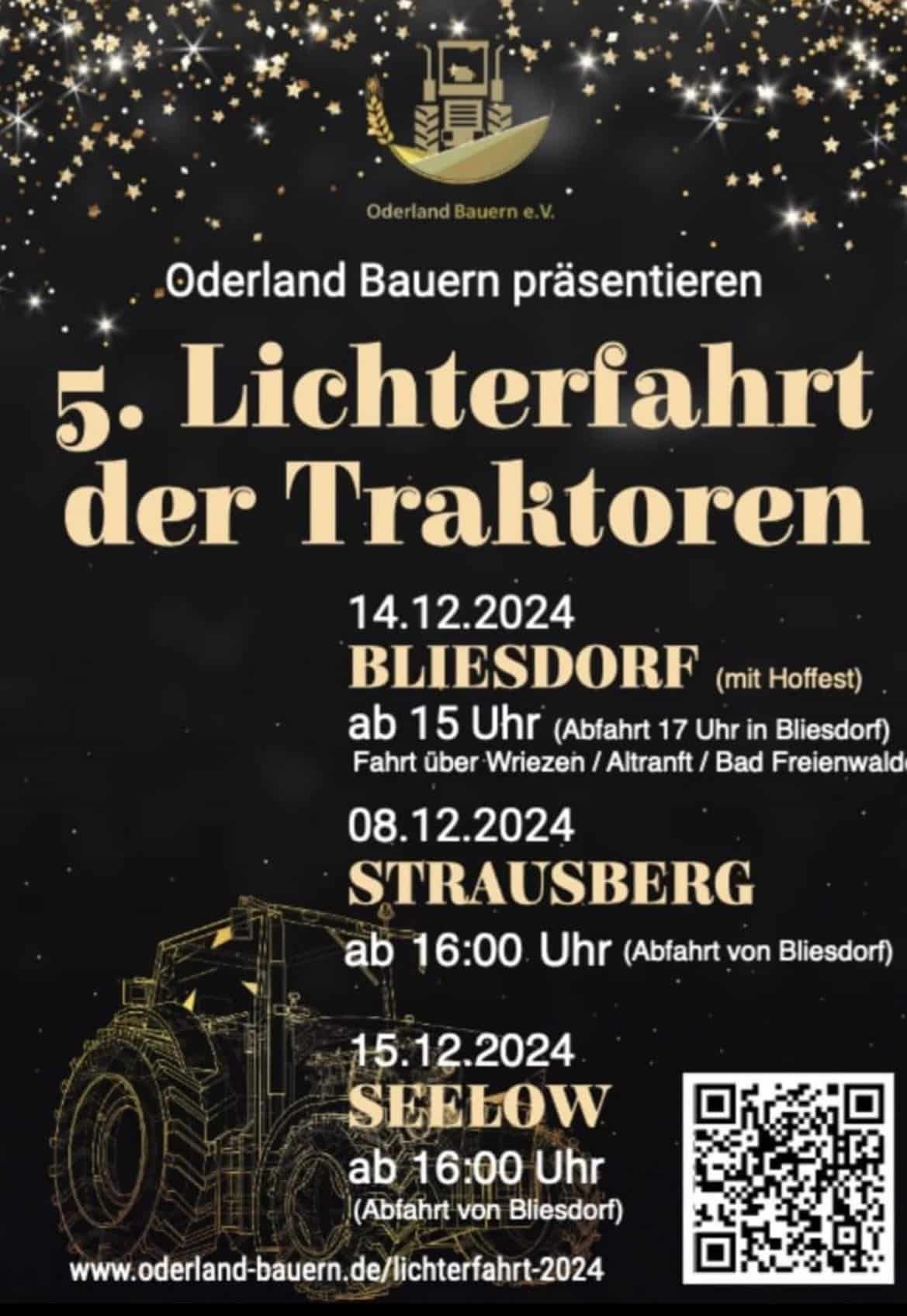 5. LICHTERFAHRT DER TRAKTOREN 2024 in Strausberg - Moderner Landwirt